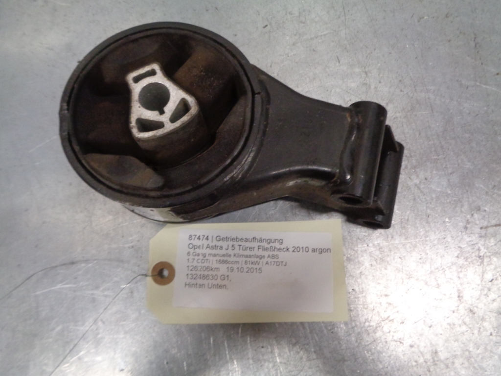 gearbox mount Vauxhall Astra J 13248630 G1 1.7 CDTi 81kW A17DTJ 87474 ...