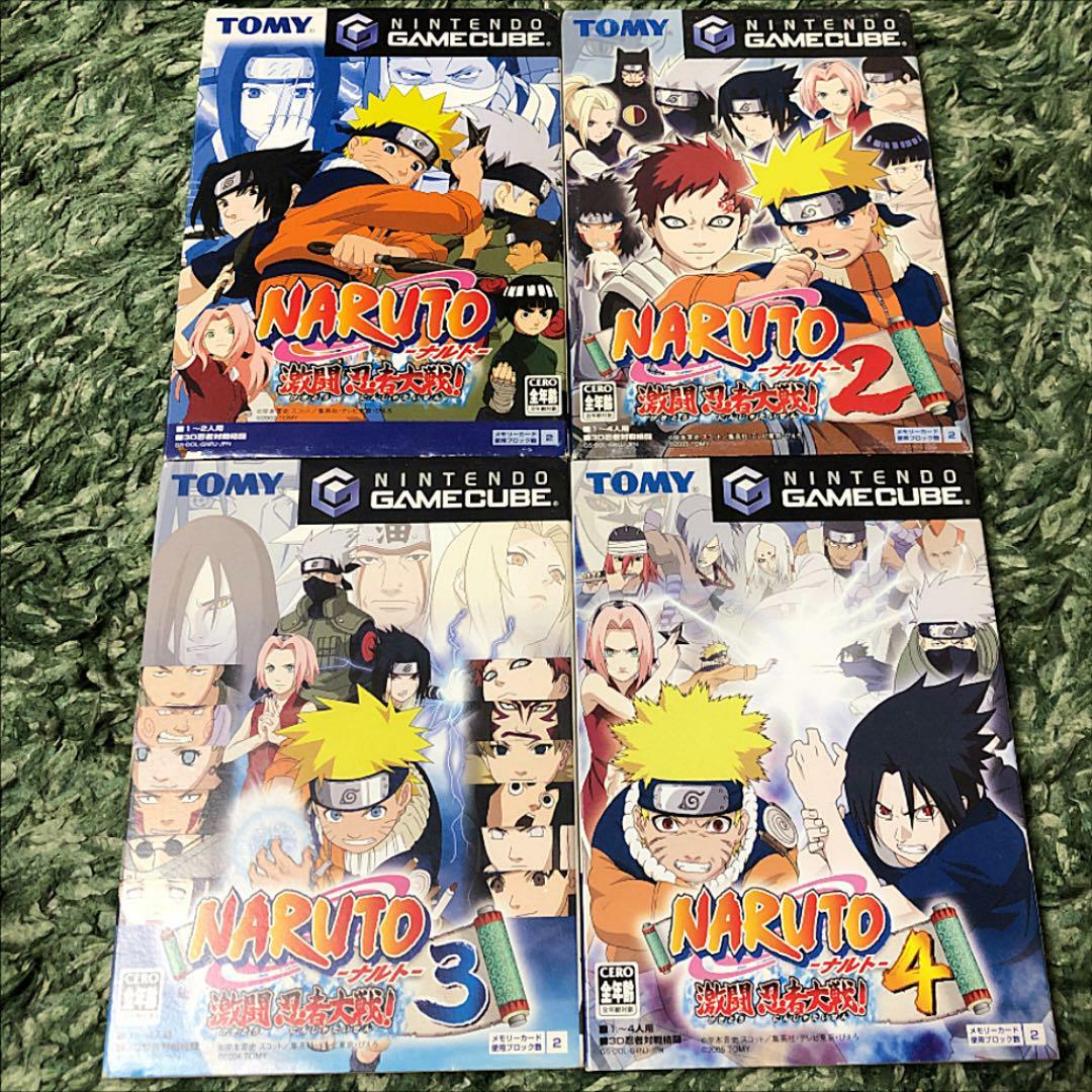 Naruto Clash of The Ninja 1 2 3 4 Set Gekito Den GameCube GC Used Japan ...