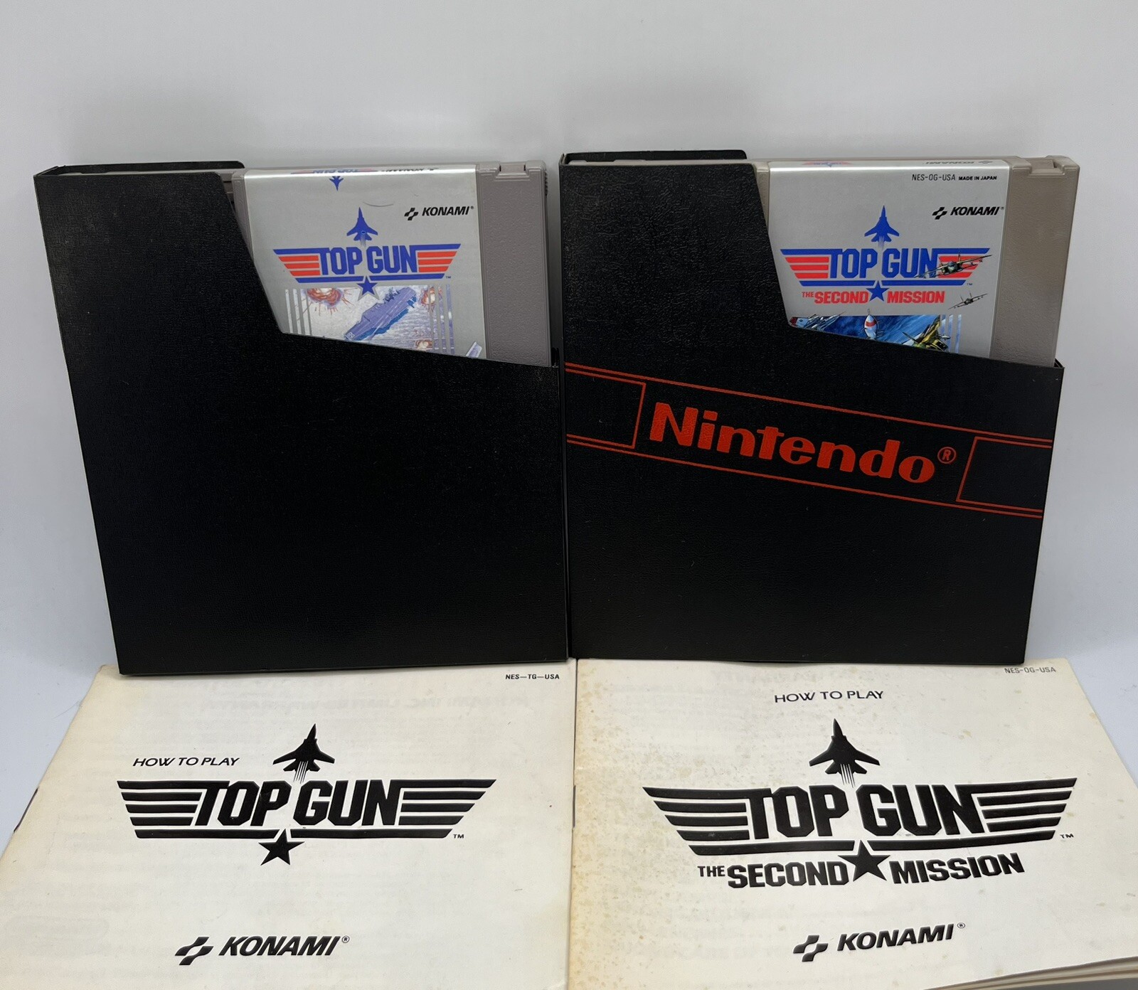 Top Gun NES & Top Gun The Second Mission NES W/ Manuals Lot Tested ...