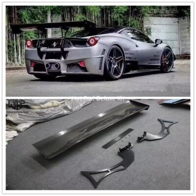 Carbon Fiber Rear Trunk Spoiler Wing For Ferrari 458 Italia Spider SVR ...