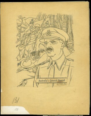Original Artwork 1941 War Gum #131 Australia's General Rowell AA264 | eBay