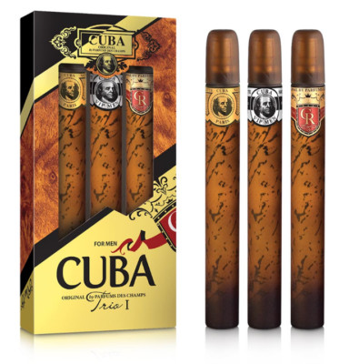 CUBA TRIO 1, 3 CIGARS MEN 35ml EDT PERFUME Gift Set for Him NEW FRENCH ...
