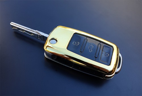 GOLD VW Car Remote Flip Key Cover Case Skin Shell Cap Fob Protection ...