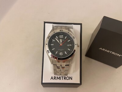 ARMITRON MENS WATCH-WATER RESISTANT TO 165 FT-SELF ADJUSTABLE BRACELET ...
