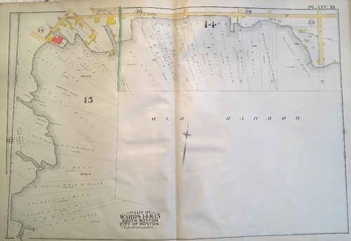 1891 SOUTH BOSTON MA DORCHESTER HEIGHTS OLD HARBOR CARSON BEACH ATLAS ...