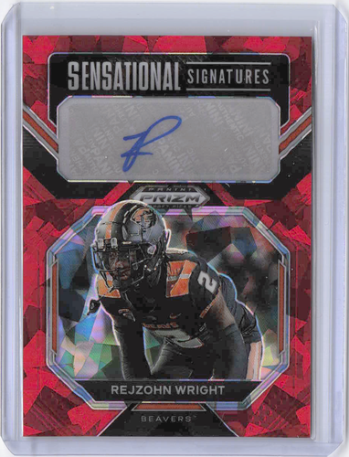2023 Prizm Draft Picks Rejzohn Wright Sensational Signatures Red ...