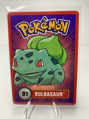 RARE Bulbasaur #01 BLUE GAME CARD 1998 Nintendo Red Border Pokemon ...