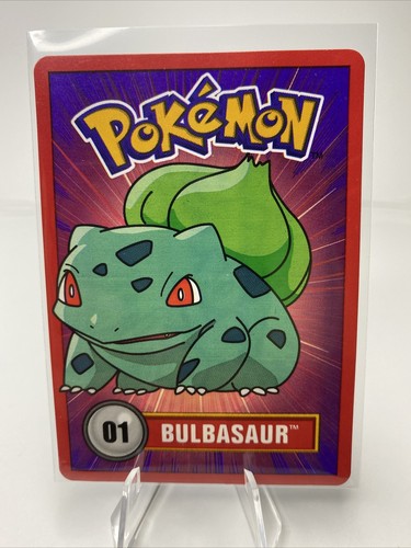 RARE Bulbasaur #01 BLUE GAME CARD 1998 Nintendo Red Border Pokemon ...