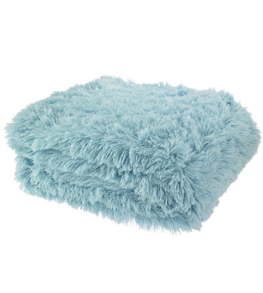 Luxury Cuddly Fur Sofa Bed Throw Blanket. Super Soft Shaggy Throws, 7 ...