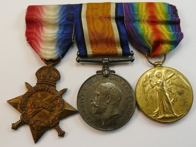 WW1 1914-18 MEDALS TRIO PO 11484 L CPL BOOTH RMLI ROYAL MARINE LIGHT ...