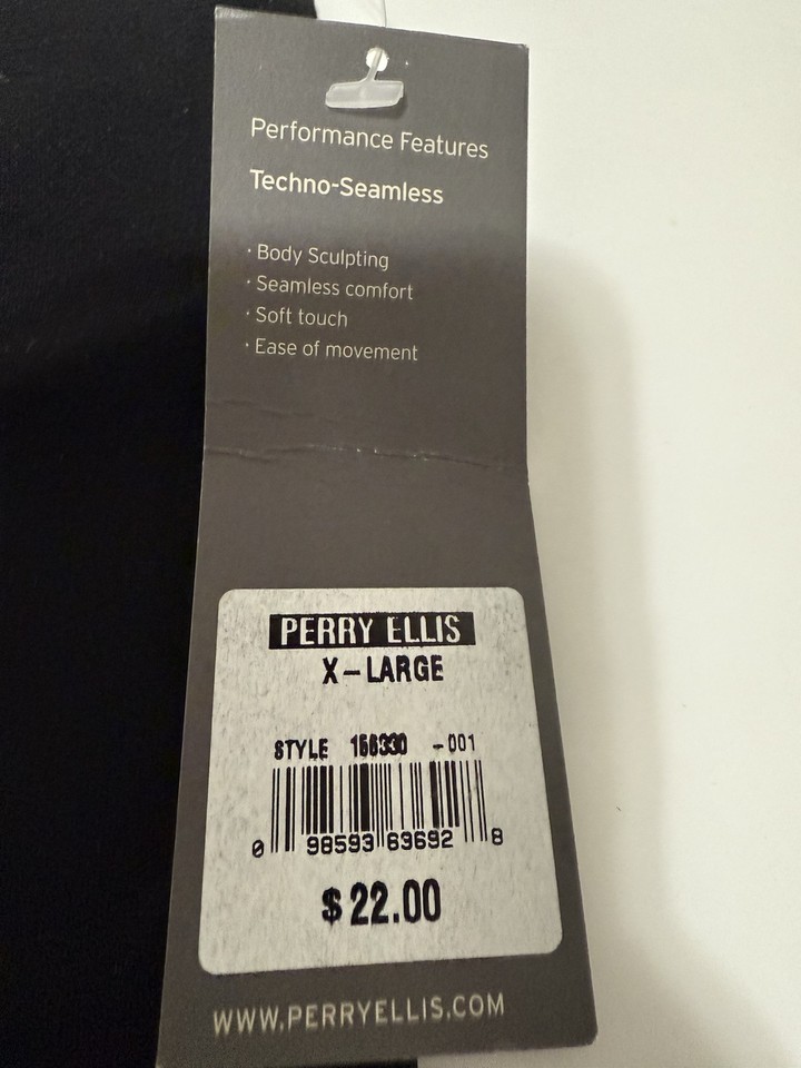 Perry Ellis Portfolio Techno Seamless Boxer Brief Men Size XL Black NWT ...