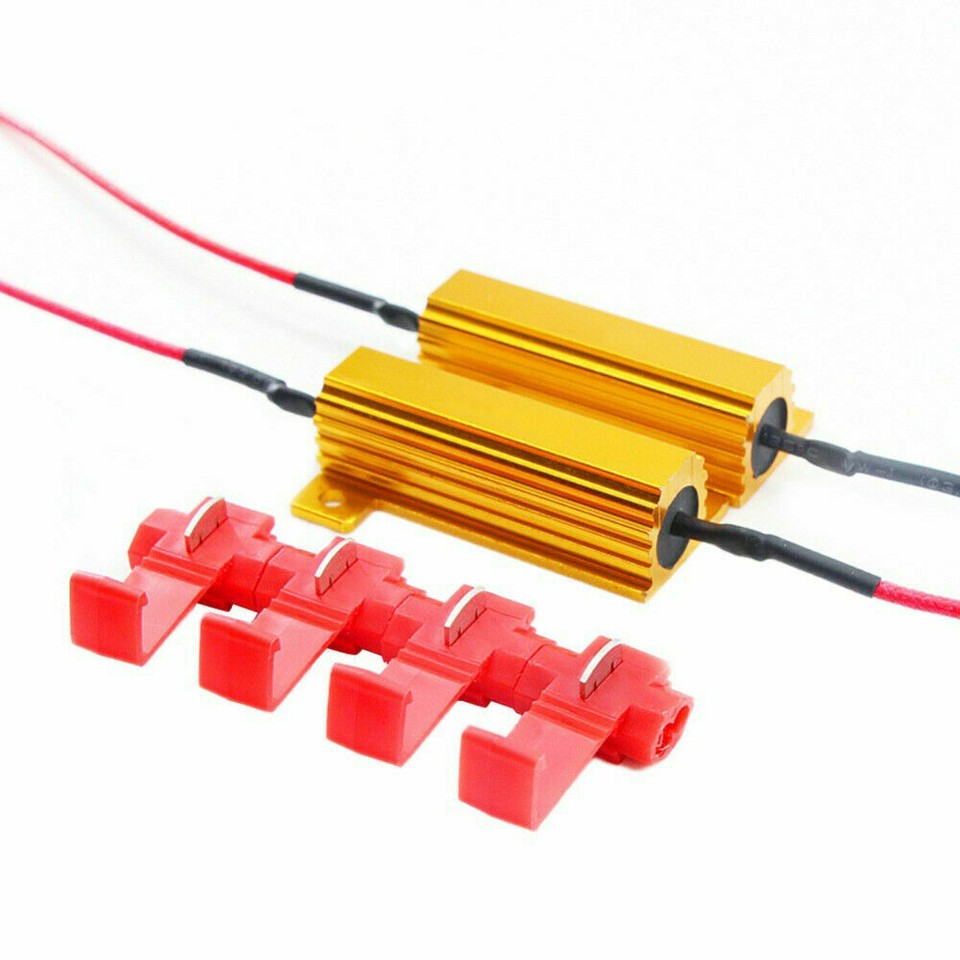2 pcs Load Resistor 50W 6RJ LED Decoder Fix Error Code Hyper Flash Turn ...