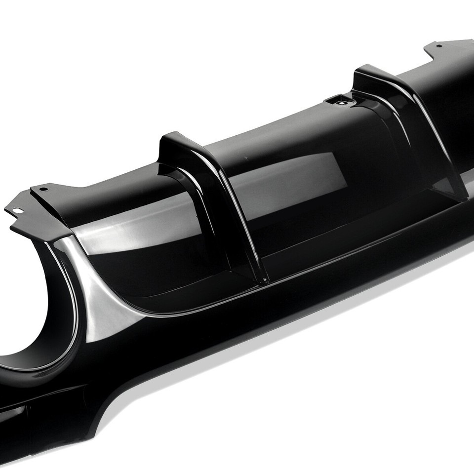 For BMW E92 E93 328i 335i M Sport 06-13 Rear Diffuser Gloss Black Dual ...
