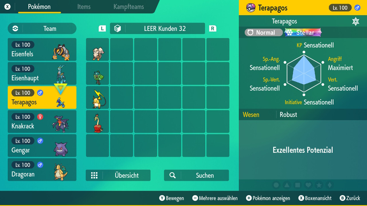 NON Shiny Terapagos 6IV | LVL 100 | Pokemon Karmesin / Purpur / Scarlet ...