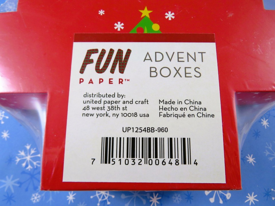 Advent Boxes Calendar 12 Piece Countdown Days Of Christmas Fun ...