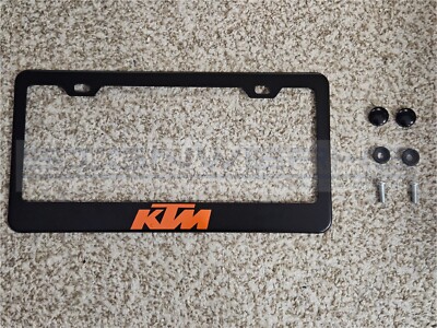 KTM orange New Black Stainless Steel License Plate Frame | eBay