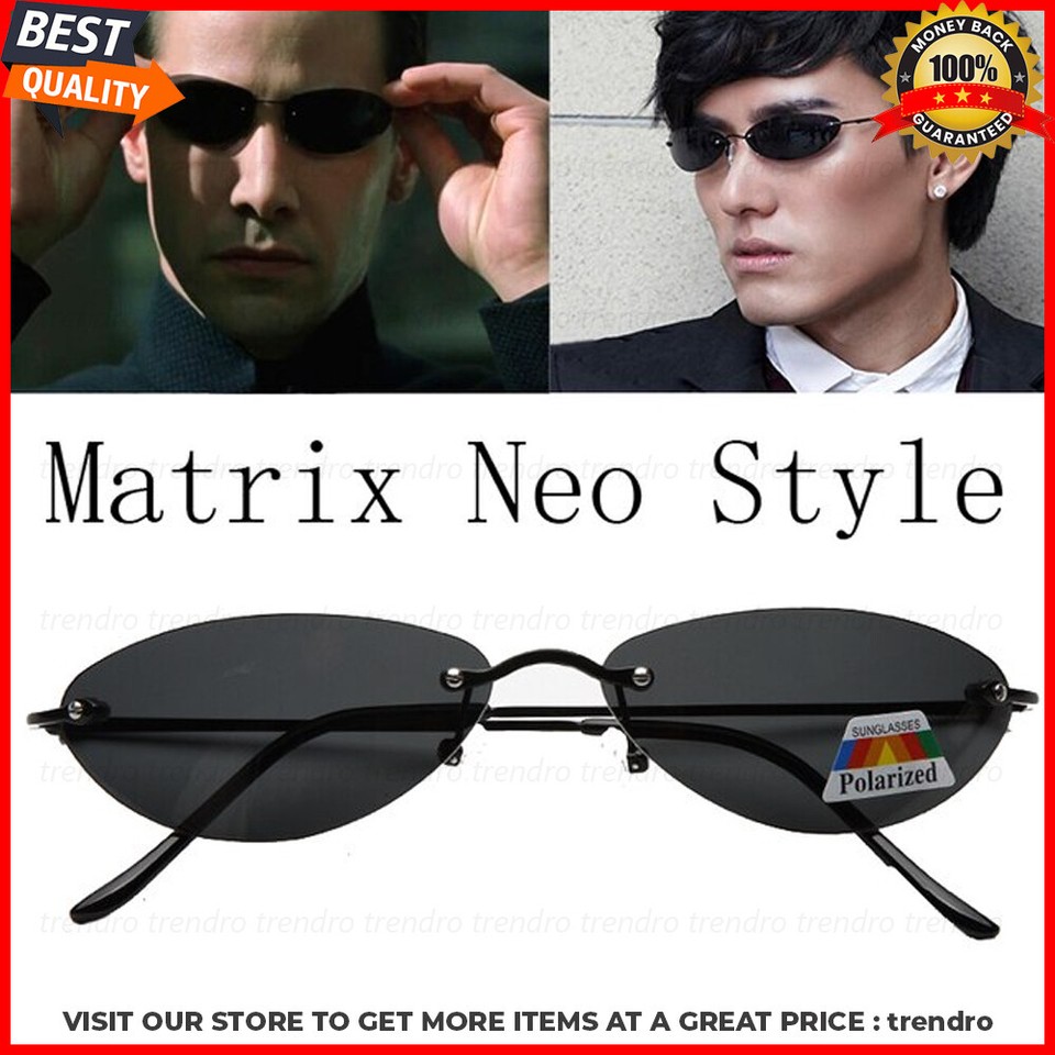 Vintage Classic The Matrix Agent Smith Style Polarized Men Sunglasses ...
