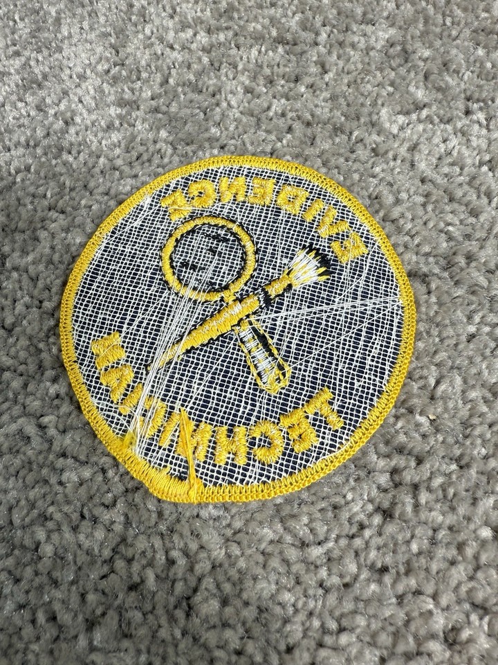 Vintage EVIDENCE TECHNICIAN POLICE PATCH SHOULDER SIZE 3 INCH | eBay