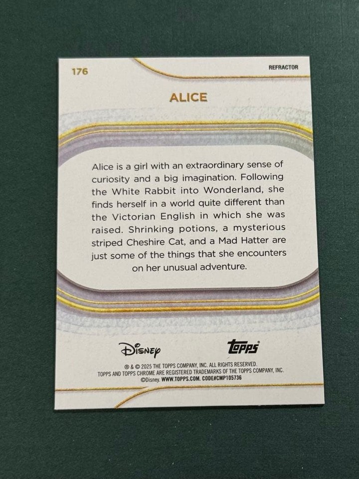 Alice 2025 Topps Chrome Disney Refractor Mickey Mouse Card | eBay UK