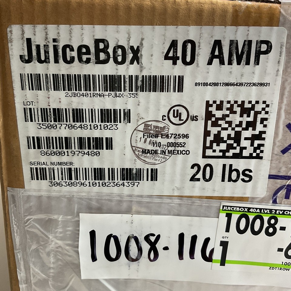 NEW JuiceBox 40 Amp EV Charging Station Electric Vehicle car Charger ...