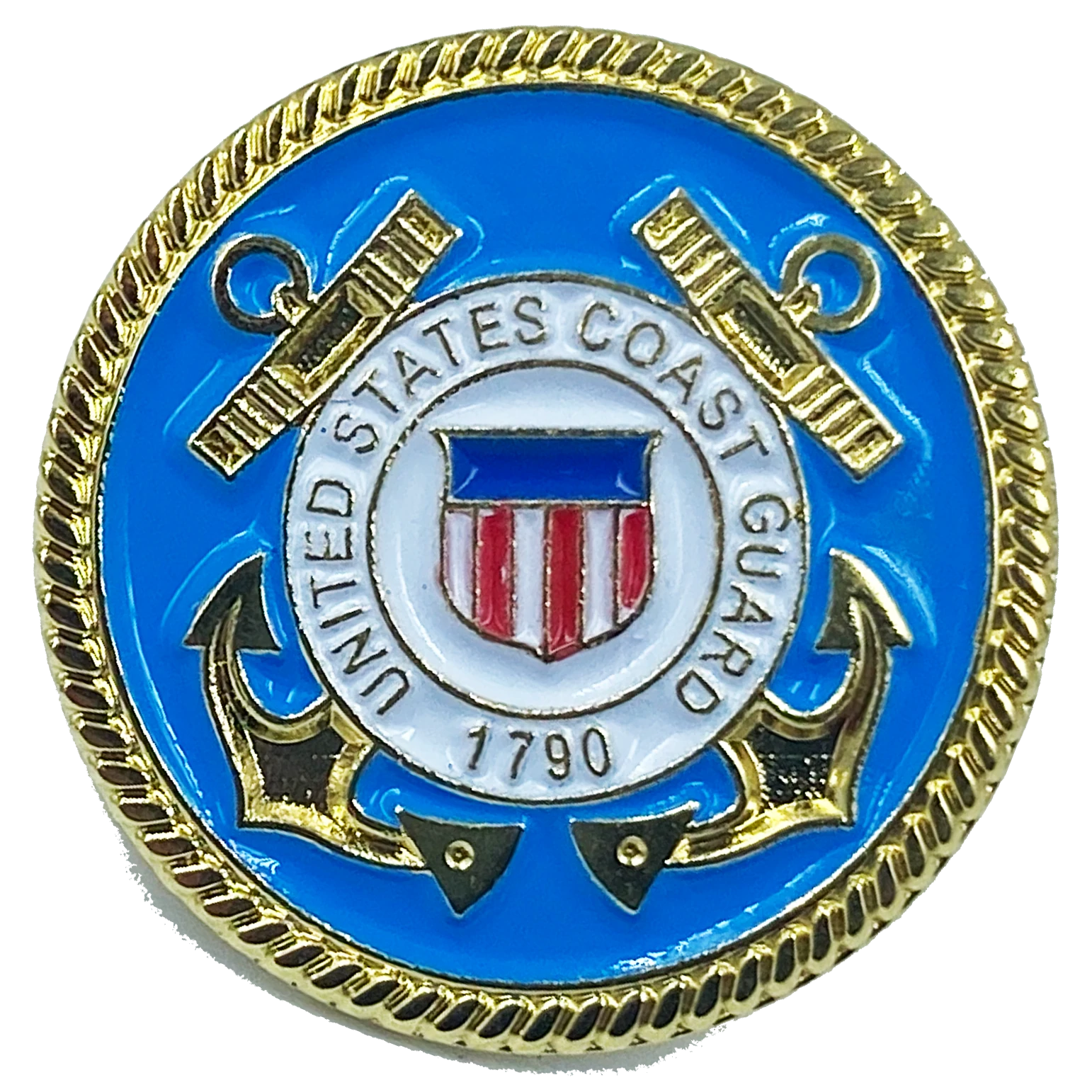 M-25 Coast Guard Lapel Pin with deluxe spring loaded clasp Coastie USCG ...