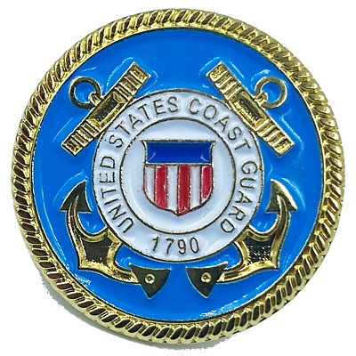 M-25 Coast Guard Lapel Pin with deluxe spring loaded clasp Coastie USCG ...