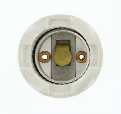 Leviton 660W Mogul to Medium Base Porcelain Socket Adapter - White ...