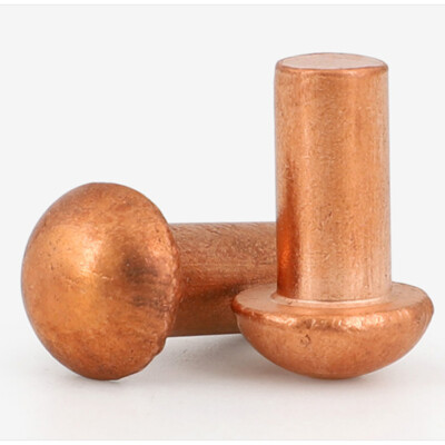 1/2/5-100pcs Pure Copper T2 Cu Allen Bolt Round Head Screws M1.5/2/2.5 ...