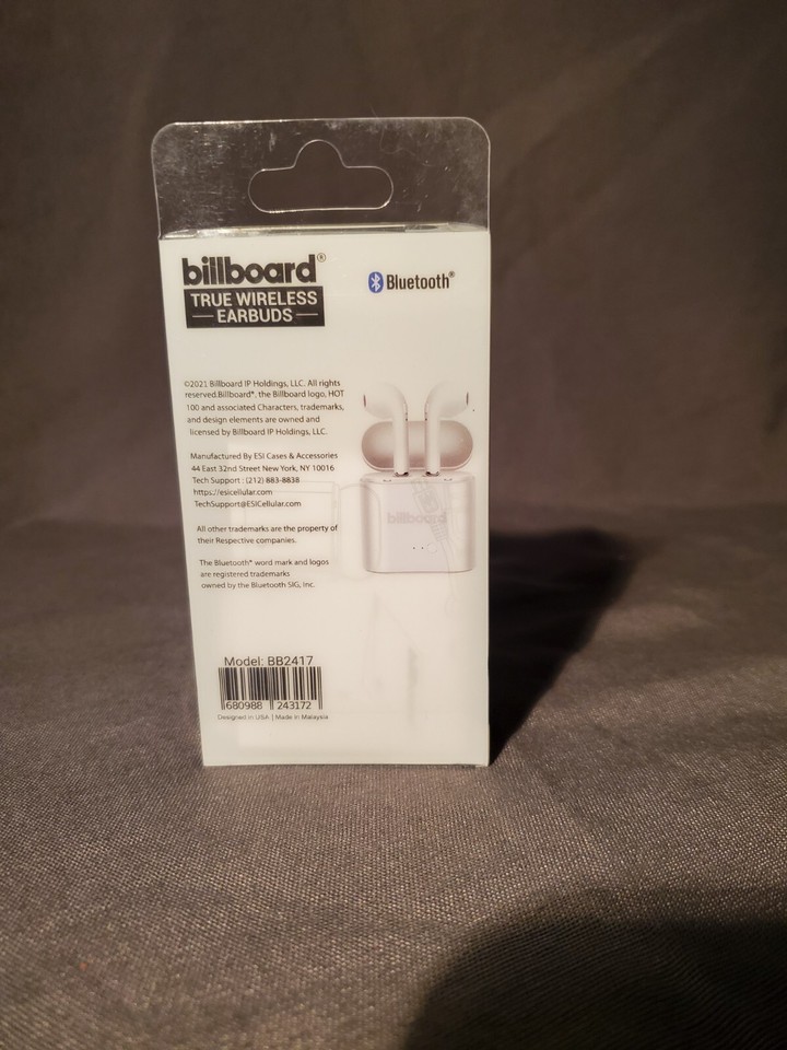 Billboard True Wireless Earbuds Bluetooth White | eBay