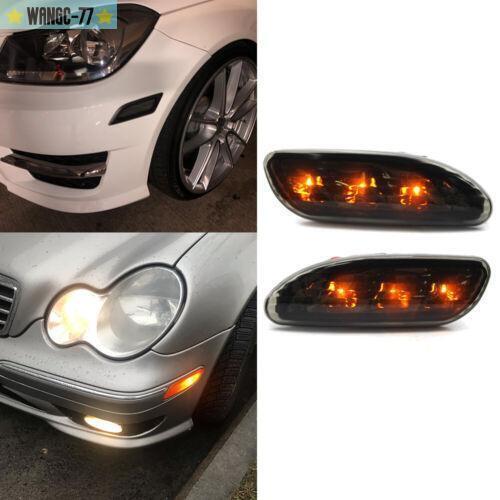 Smoked LED Front Side Marker Lights For Mercedes Benz W203 C230 C240 ...