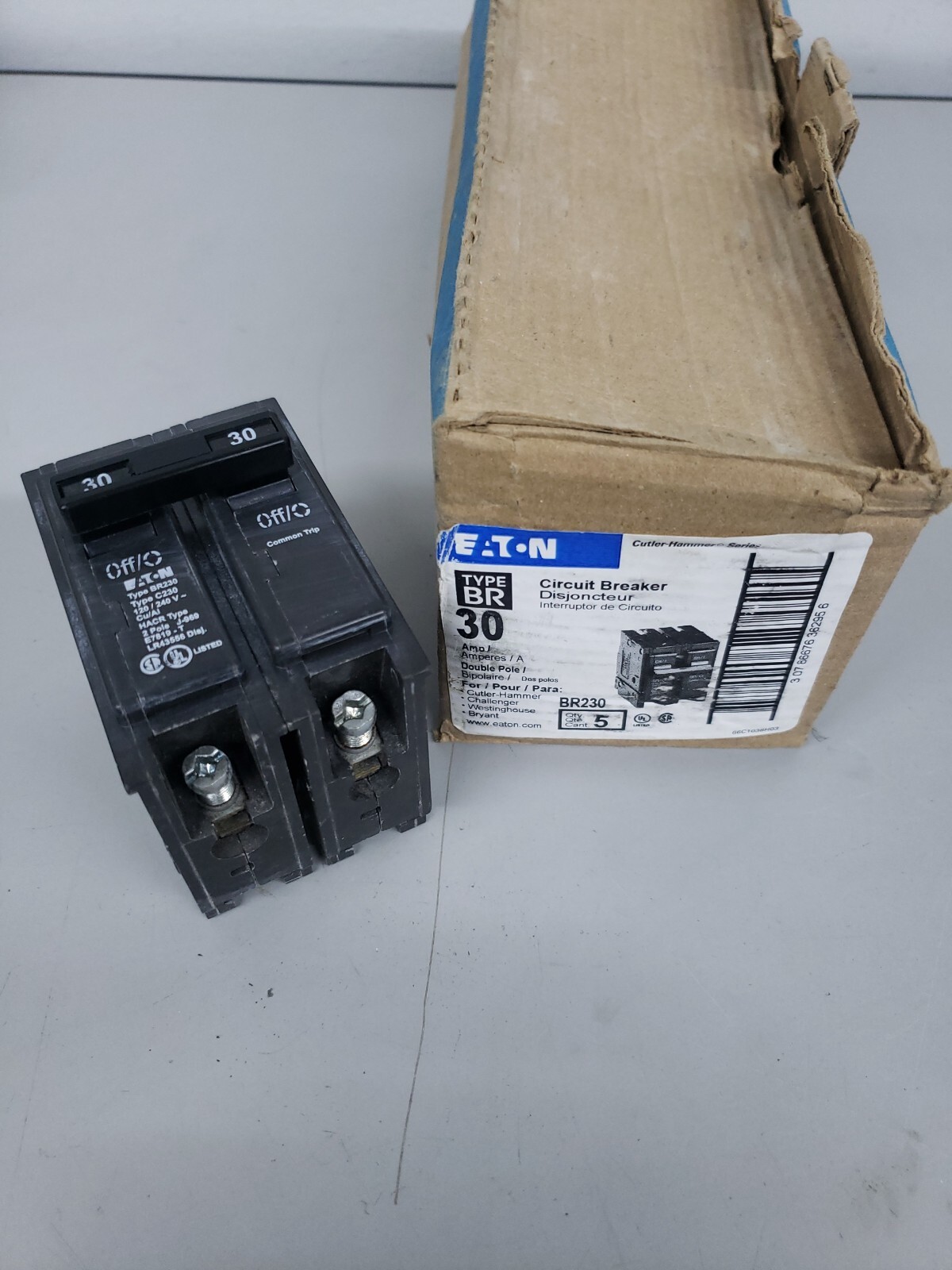 NEW! Eaton BR230 2 Pole 30 Amp Circuit Breaker Cutler Hammer BR230 ...