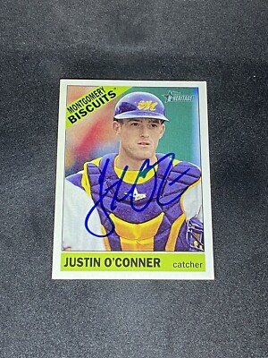 Justin O’Conner 2015 Topps Heritage Minors #171 Montgomery Biscuits Signed Card | eBay