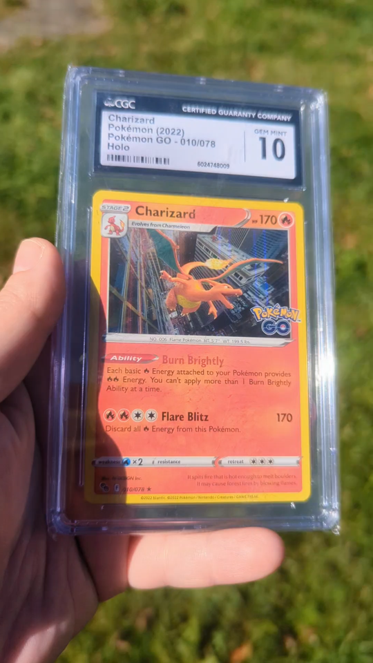 CGC Graded Mint 10, Charizard Pokemon Go Holo Card 10/078, Pokemon TCG ...