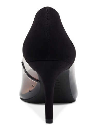 INC Womens Black Translucent Zitah Pointed Toe Stiletto Slip On Pumps ...