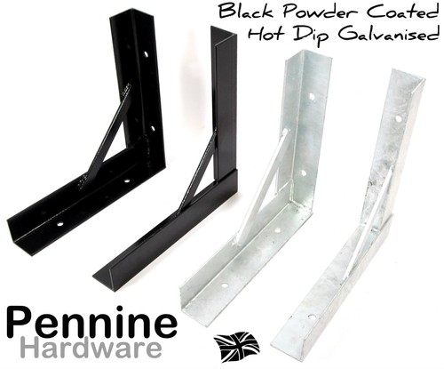 REINFORCED Steel GALLOWS BRACKETS 50 x 50 Angle Iron 4 Sizes Made in UK ...