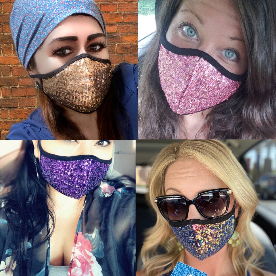 Bling Sequin Glitter Face Mask Fashion Face Masks Bling Face Mask | eBay