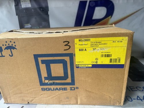 NEW IN BOX SQUARE D MGA36600 I-LINE CIRCUIT BREAKER 600A 3P 600V 35kA ...