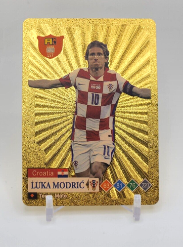 GOLD LUKA MODRIC Soccer Card Croatia National Football Team Real Madrid ...