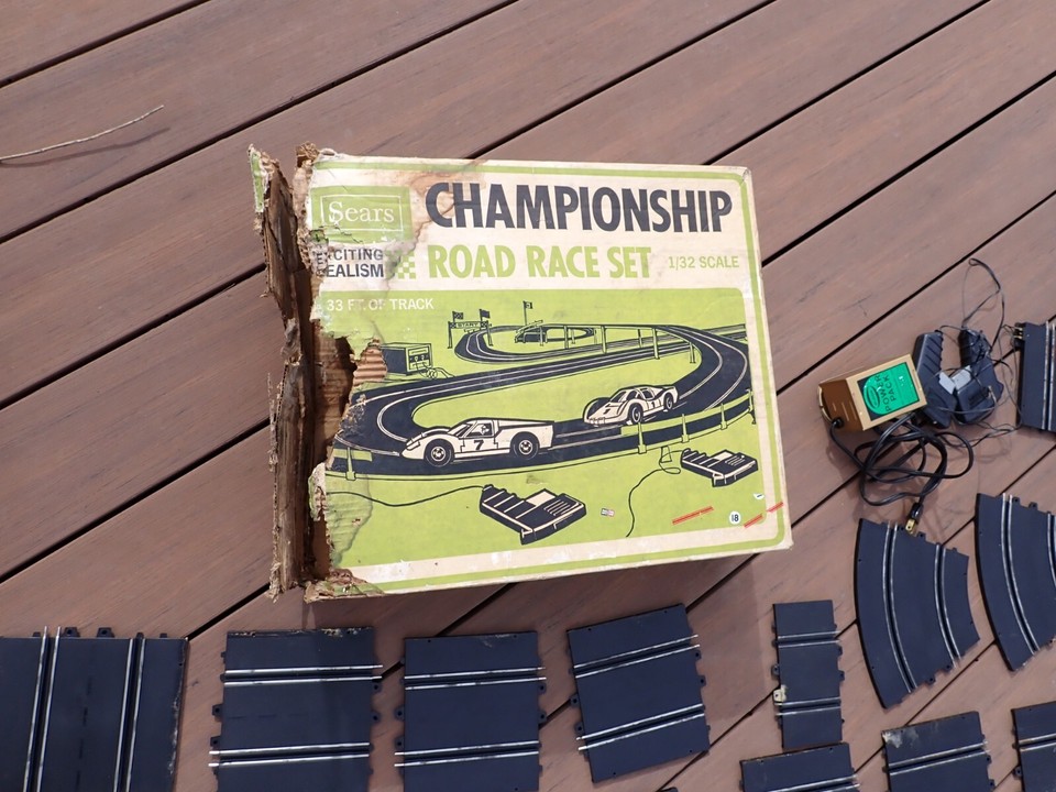 Sears Championship Road Race Set Slot Car Track Eldon Dated 1963 W ...