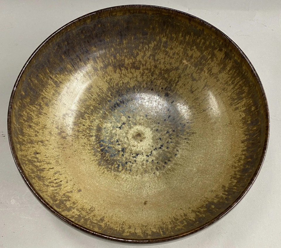 Edwin & Mary Scheier Brown Glazed Art Pottery Footed Bowl, Zoomorphic ...