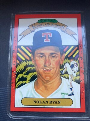 Nolan Ryan 1990 Donruss #665 RARE ERROR CARD **OFFSET BACK**EXCELLENT ...