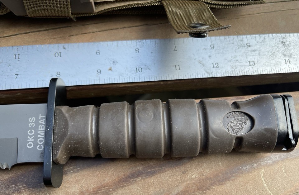 Ontario OKC3S Khaki Brown USMC Combat 8" Blade and Scabbard | eBay