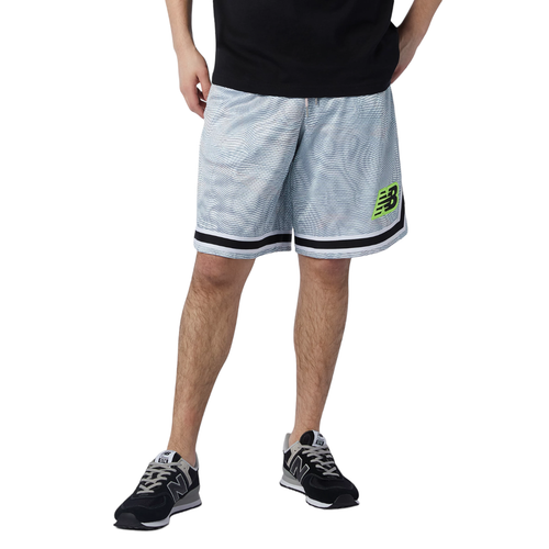 NEW BALANCE MEN'S ATHLETICS PSY VARSITY BASKETBALL SHORTS MESH NEON ...
