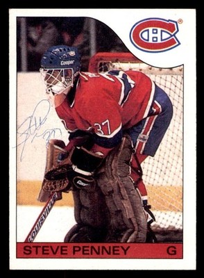1985 Topps Hockey #4 Steve Penney Signed Autograph (no COA) | eBay