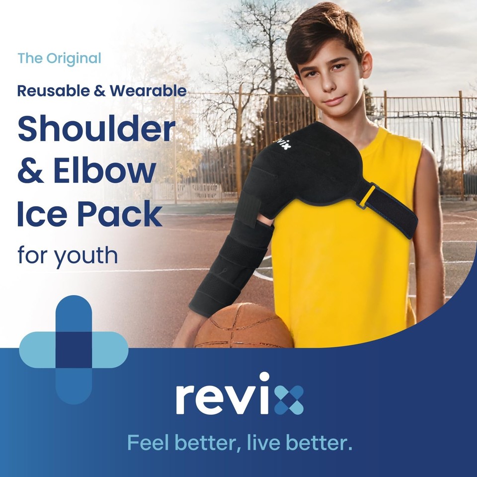 Youth Arm Ice Pack Wrap for Pitchers – Reusable Ice Arm Sleeve for ...