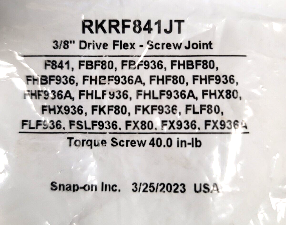 Snap-On New 3/8" Drive Ratchet Flexible Flex Head Joint Repair Rebuild ...