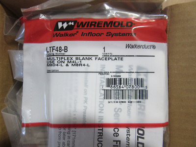 Wiremold Legrand LTF48-B Walker Multiplex Blank Faceplate New ...