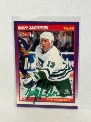 Geoff Sanderson 1991-92 Score American Top Prospect Rookie Autograph ...