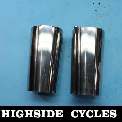 1182 03 HARLEY-DAVIDSON SOFTAIL CHROME FORK COVER SLIDER COW BELL BELLS ...