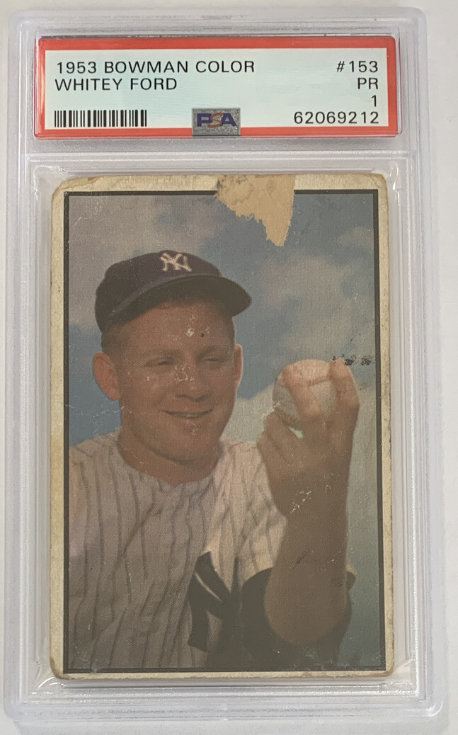 1953 Bowman Color Whitey Ford Yankees HOF #153 PSA 1 Poor 212 | eBay